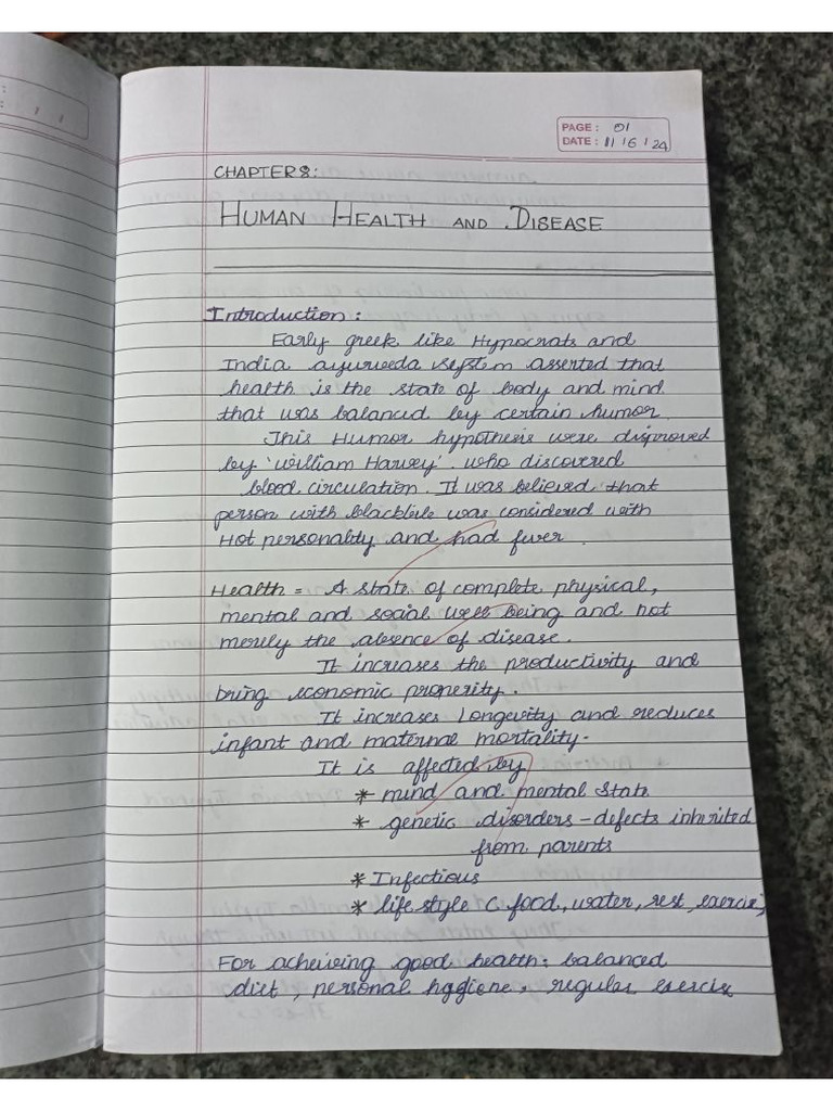 Human Health Disease Notes | PDF