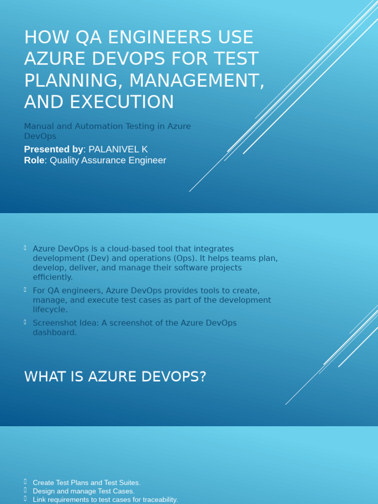 How QA Engineers Use Azure DevOps For Test | PDF | Quality Assurance ...