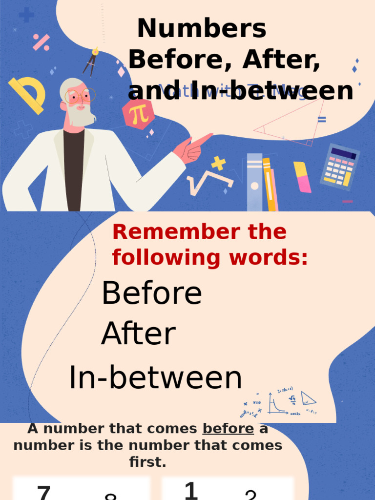 Numbers Before, After, and In-Between | PDF