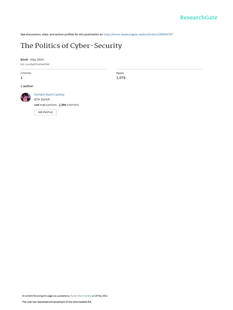 The_Politics_of_Cyber-Security | PDF | Computer Security | Security
