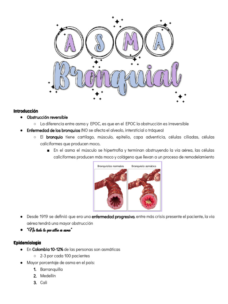 Guía Completa sobre el Asma: Diagnóstico y Control | PDF | Asma | Tos