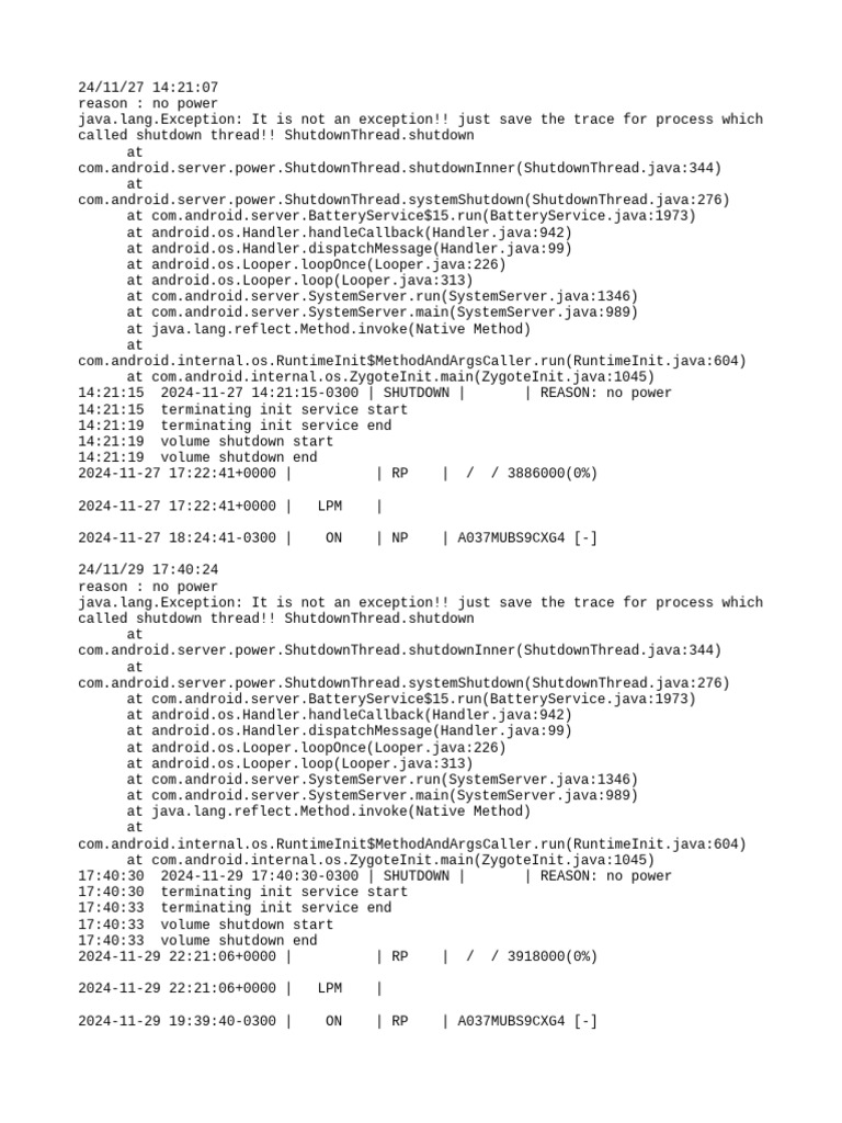 Power Off Reset Reason Backup | PDF | Java (Programming Language) | Oracle Acquisitions