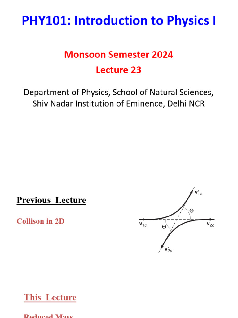 PHY 101_Lecture_23 _2024 | PDF