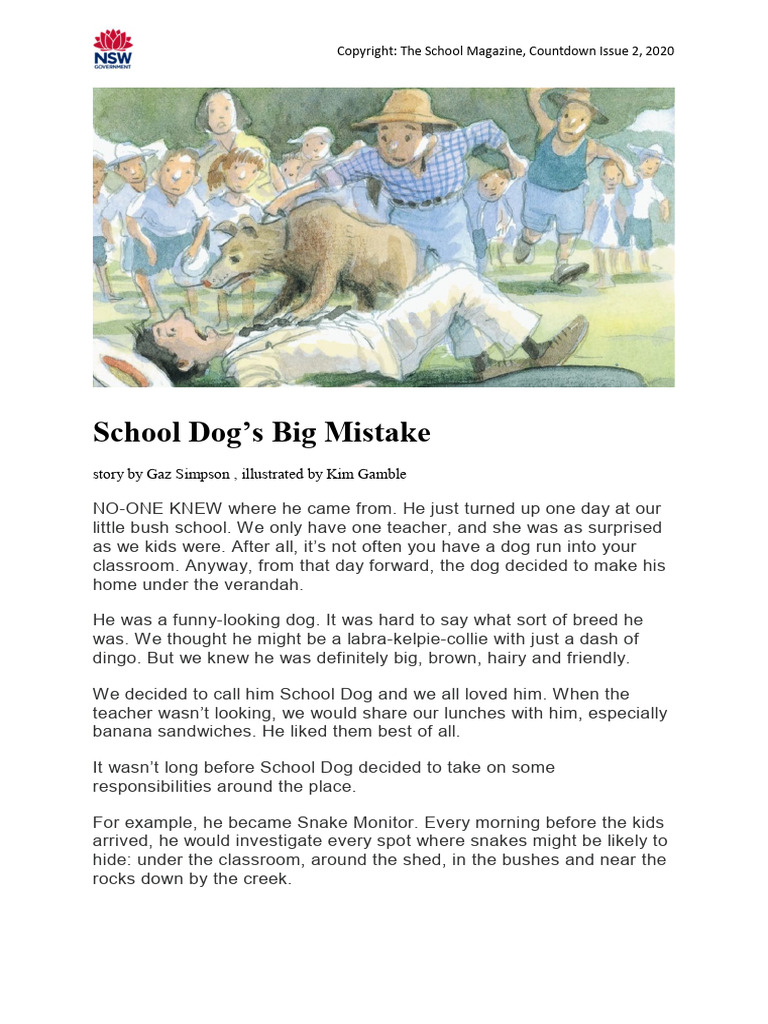 English School Magazine School Dogs Big Mistake | PDF
