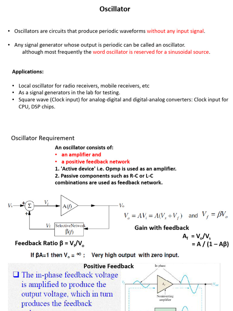 Lec 24 Oscillators | PDF