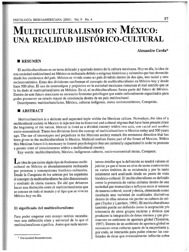 MULTICULTURALISMO+EN+MÉXICO,+UNA+REALIDAD+HISTÓRICO-CULTURAL+ (2001 ...
