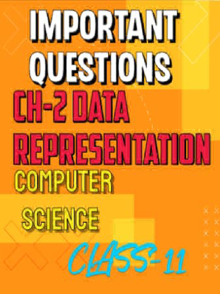 Important Questions Ch 2 Data Representation Class 11 Cbse Pdf