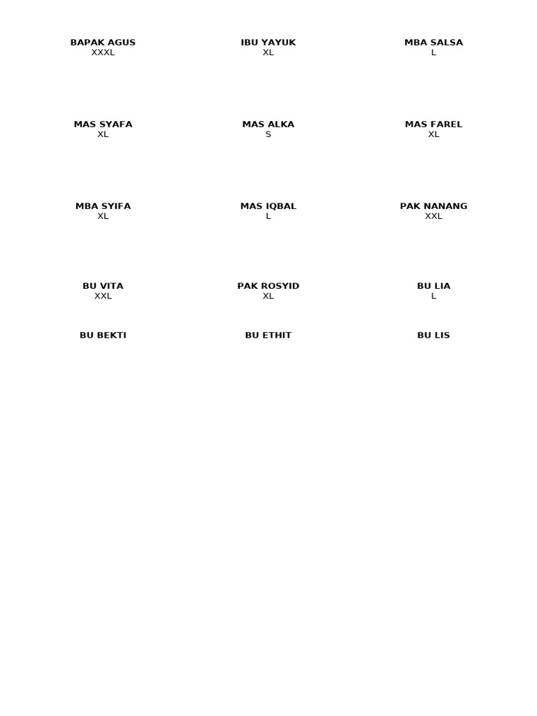 Format Label Undangan Siap Print | PDF