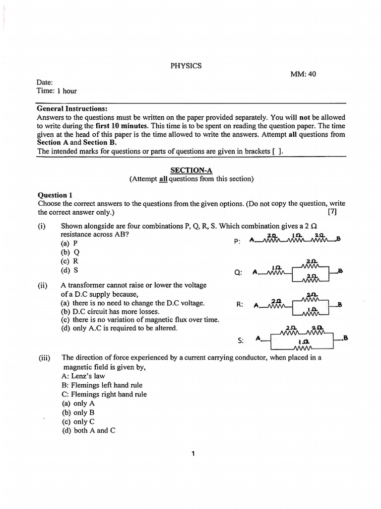 10 PHY Electric Electromagnetism and Heat 24-25 | PDF