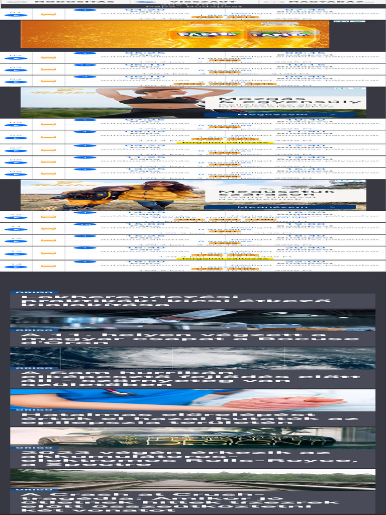 Menetrendek - Hu 3 | PDF