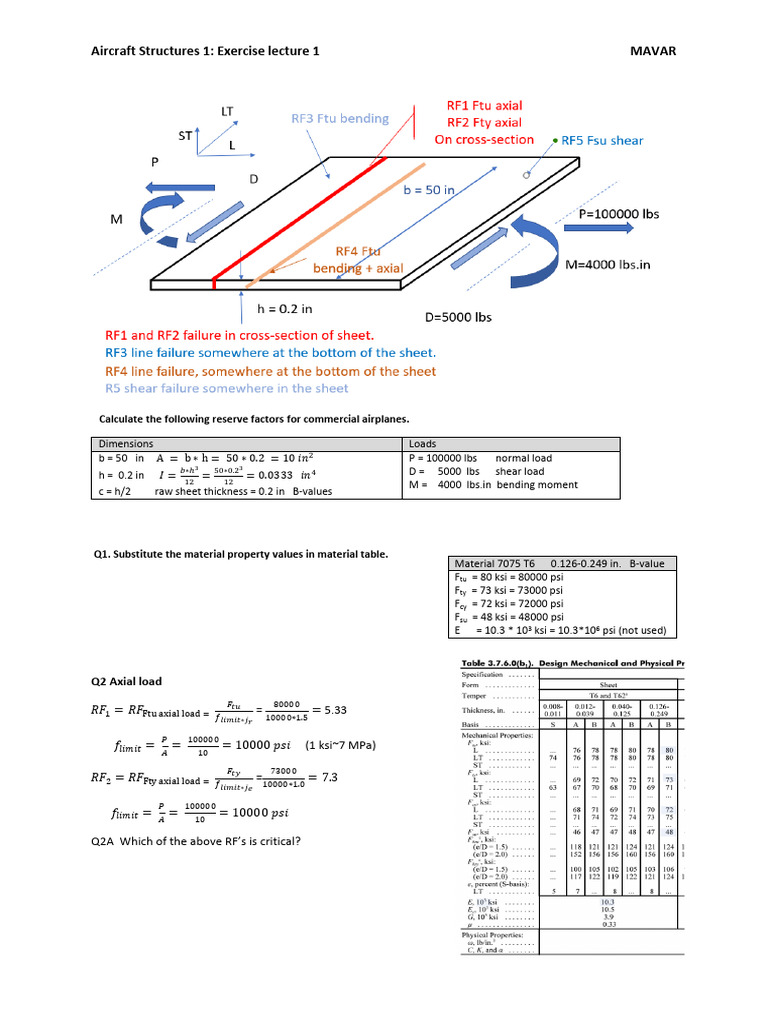 Exercise lect 1 Answers | PDF | Mechanics | Building Engineering