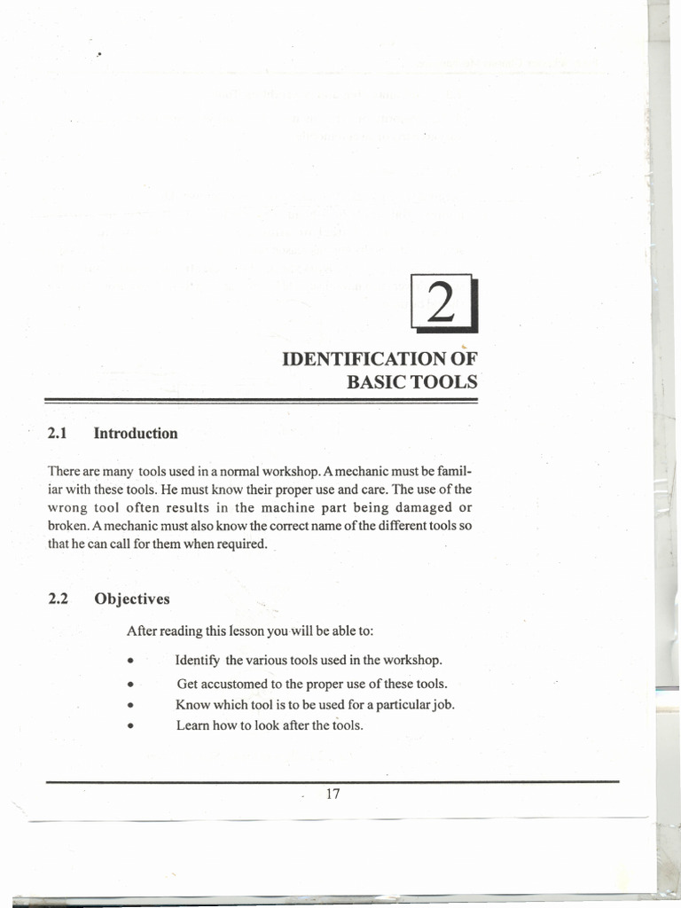 Lesson 2 Identification of Tools & Instruments | PDF | Nut (Hardware ...