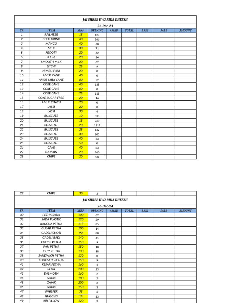Ms. Anita Ji Stall Print Format | PDF