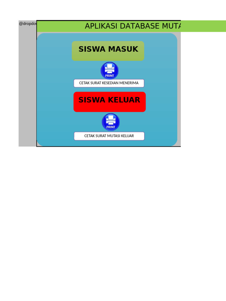 Aplikasi Data Base Surat Mutasi Siswa Mts Assalam (1) | PDF