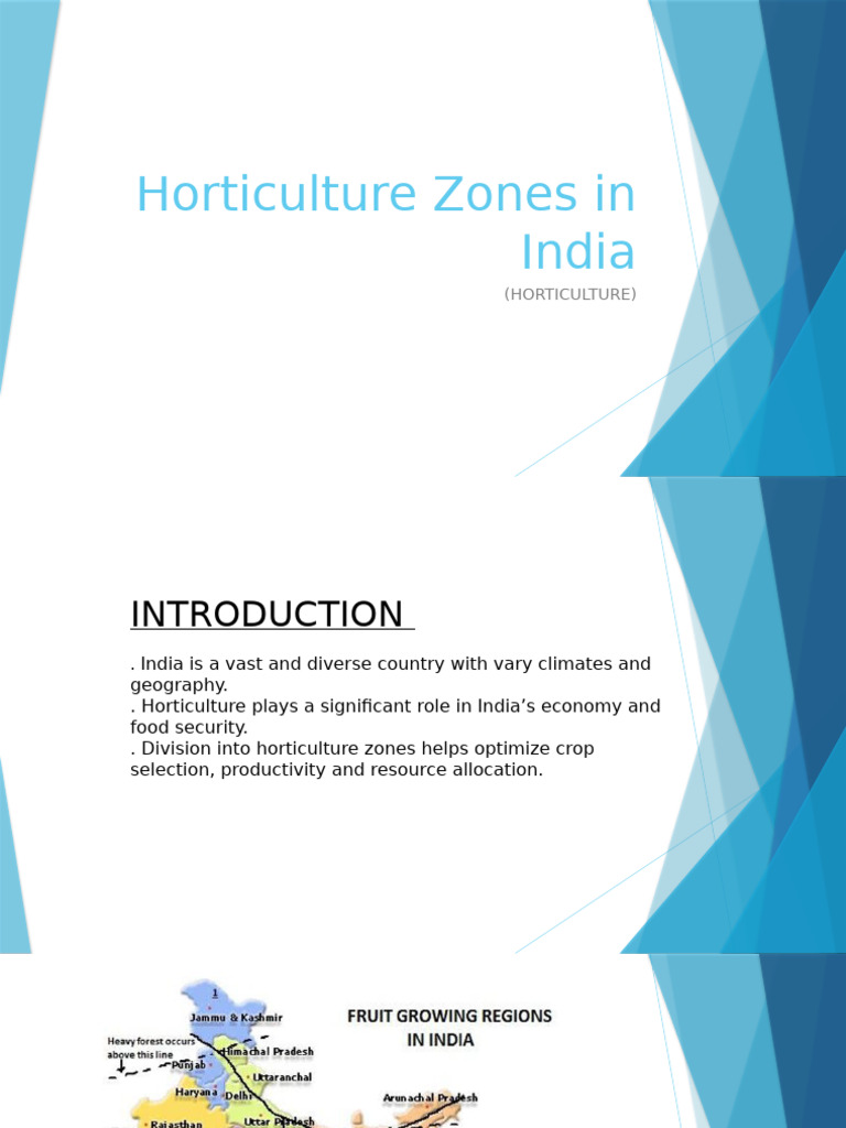 Horticulture Zones of India Explained | PDF