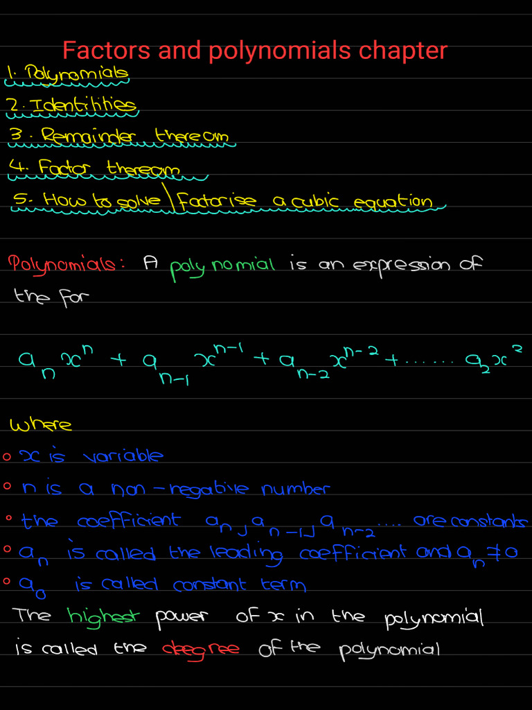 Chapter 5 Factors and Polynomials | PDF
