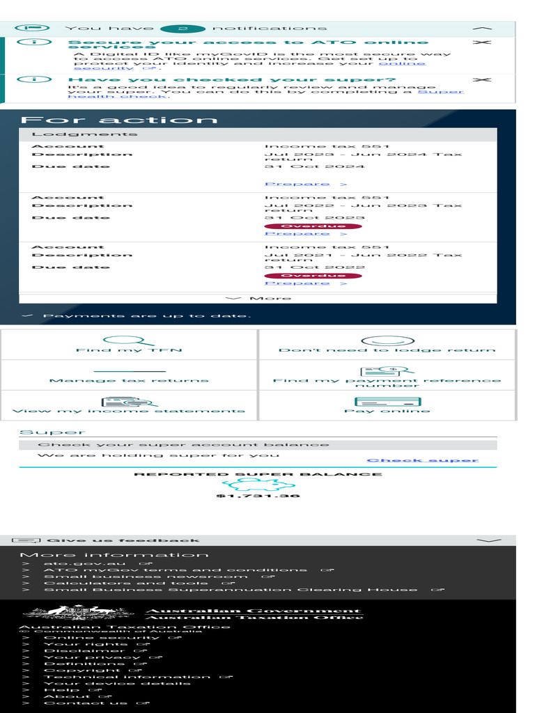 Individual Home Australian Taxation Office | PDF