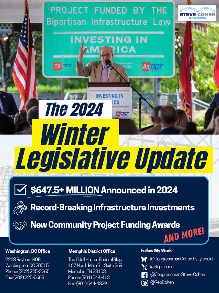 Congressman Steve Cohen's 2025 Winter Legislative Update | PDF