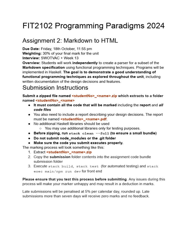 Assignment 2 Specifications - Updated 29 Sep | PDF | Parsing | Html