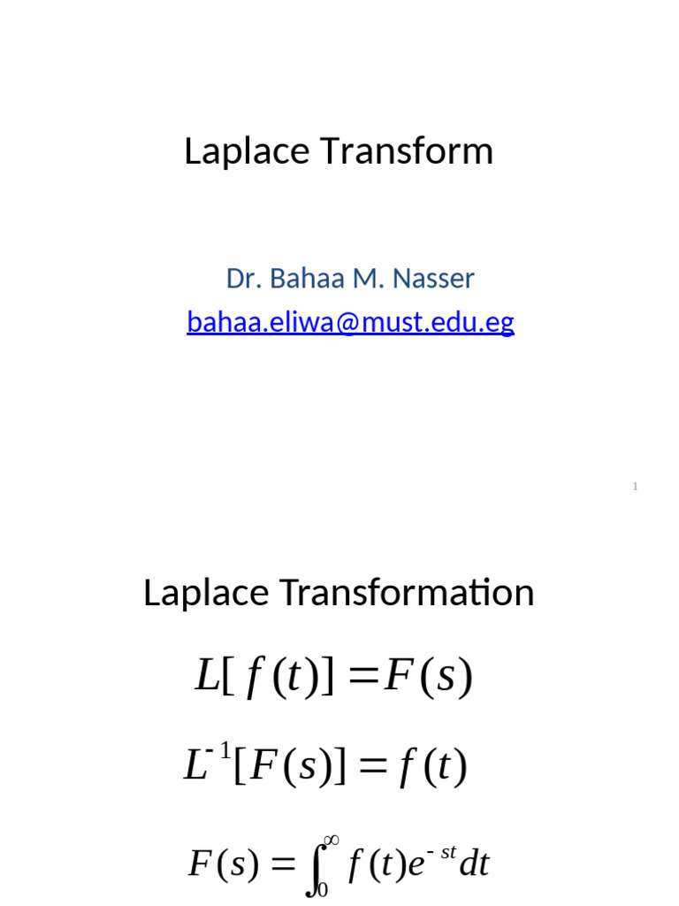 0001 Chapter 2 Laplace | PDF | Laplace Transform | Calculus