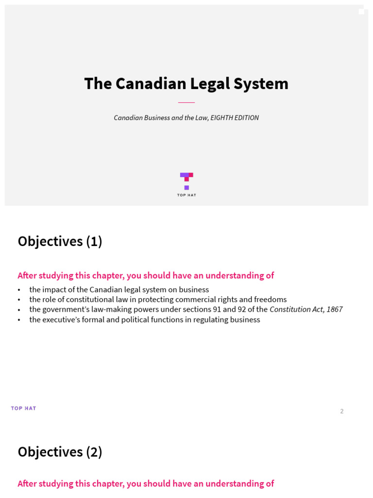 Chapter 2 The Canadian Legal System | PDF | Court System Of Canada ...
