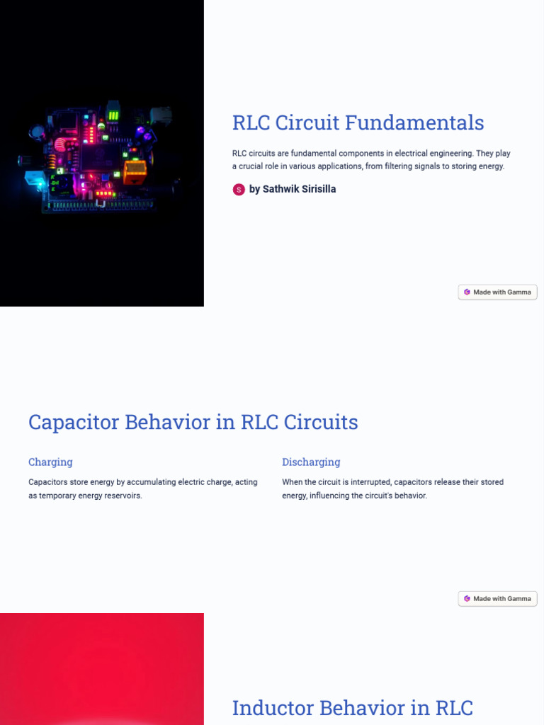 RLC Circuit Fundamentals | PDF