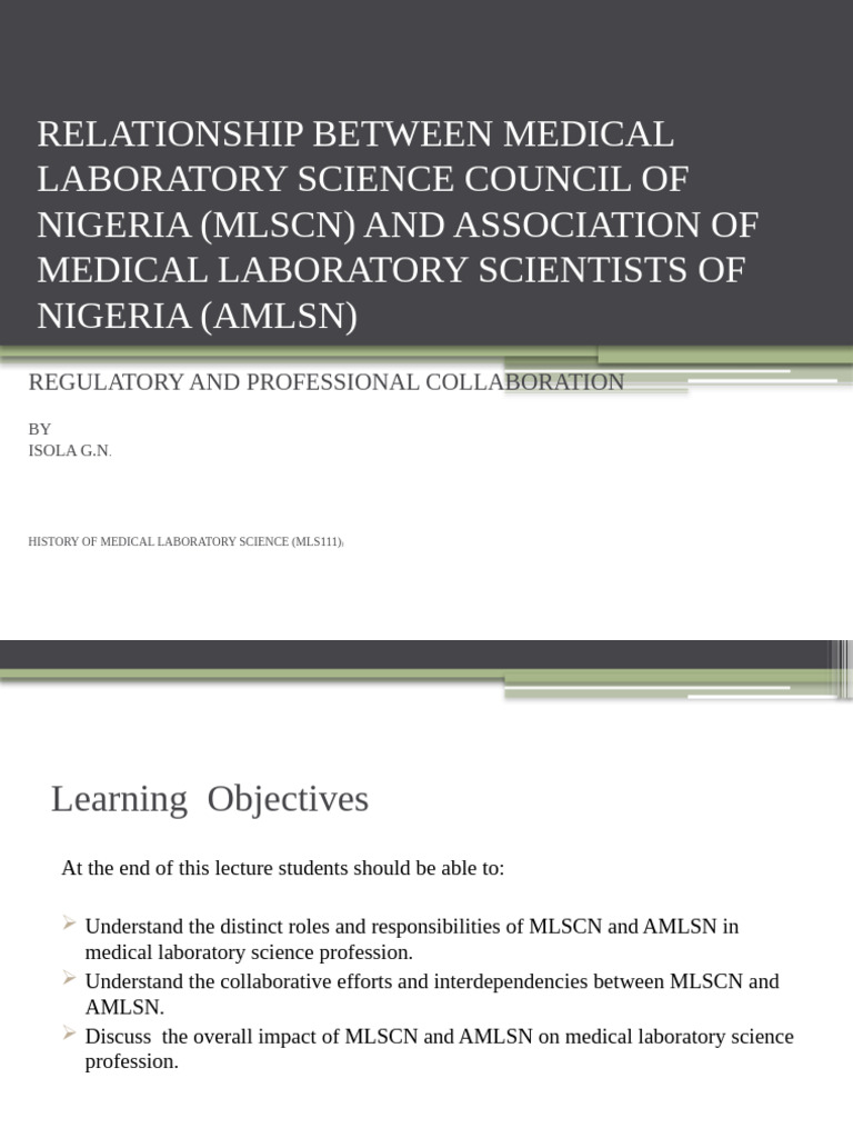 Relationship Between MLSCN and AMLSN | PDF | Medical Laboratory ...