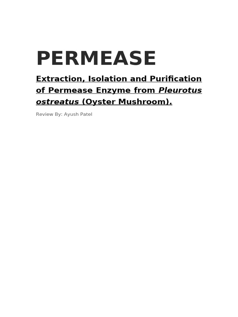 Permease | PDF | Lignin | Natural Environment