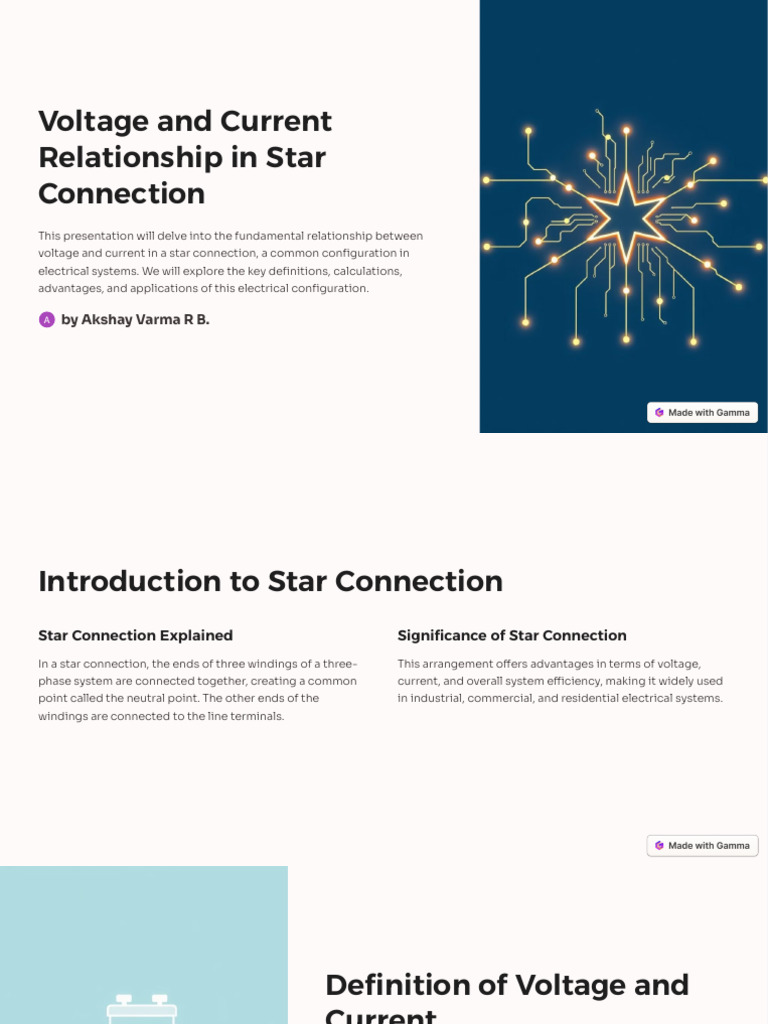 Voltage and Current Relationship in Star Connection | PDF | Voltage ...