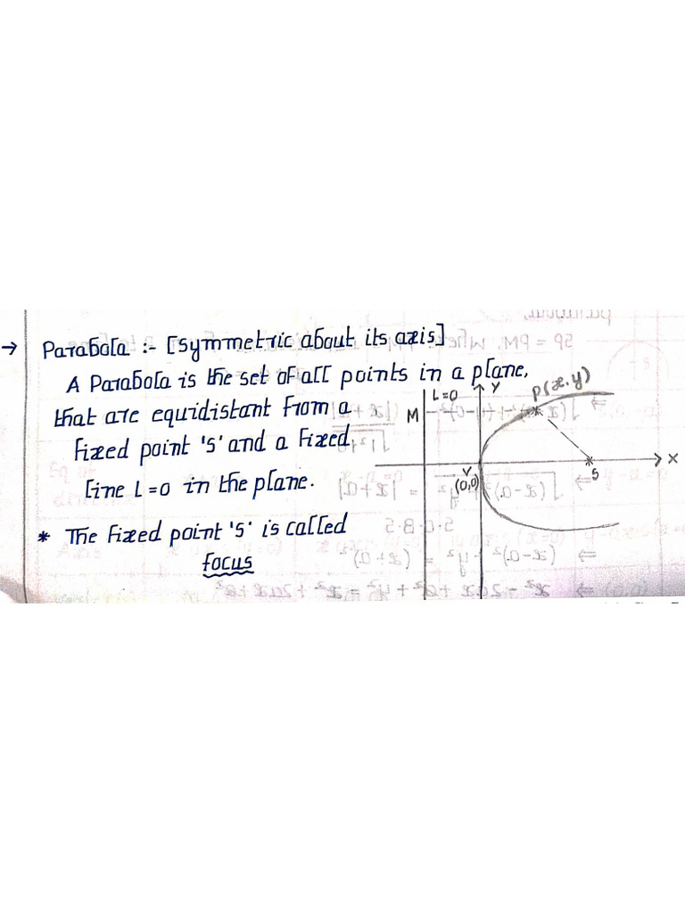 PARABOLA (Concepts) | PDF