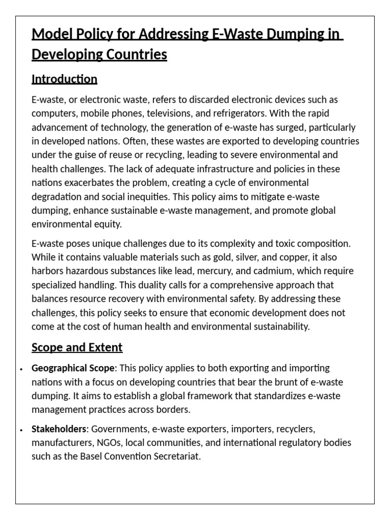 EVS report | PDF | Electronic Waste | Pollution
