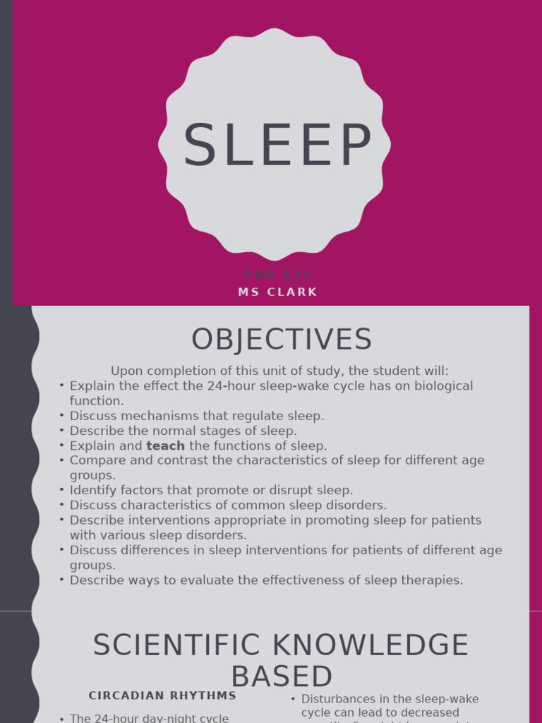 Pnr 123 f2024- Sleep | PDF | Sleep | Sleep Disorder