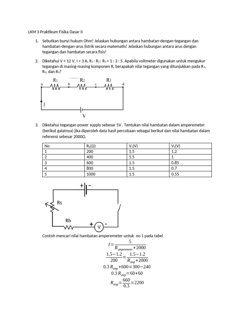 LKM 3 Praktikum Fisika Dasar II | PDF
