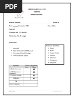 Grade 4 Mathematics Project Term 3 2024 - 051352 | PDF | Mathematics