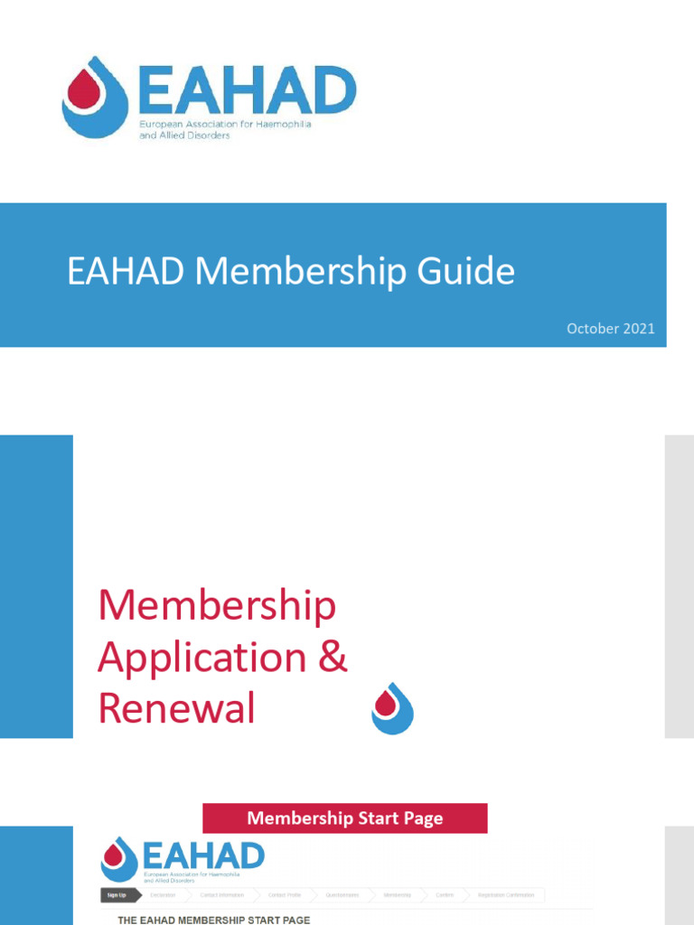 EAHAD Membership Essentials | PDF
