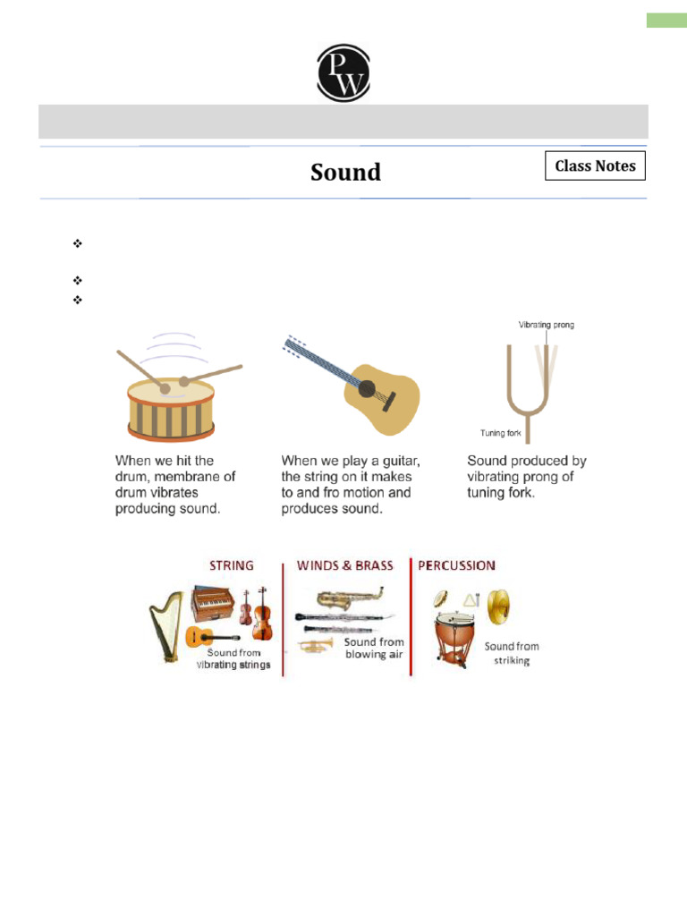 65dddb4e4c064a00183fc49e ## Sound Short Notes | PDF | Sound | Frequency