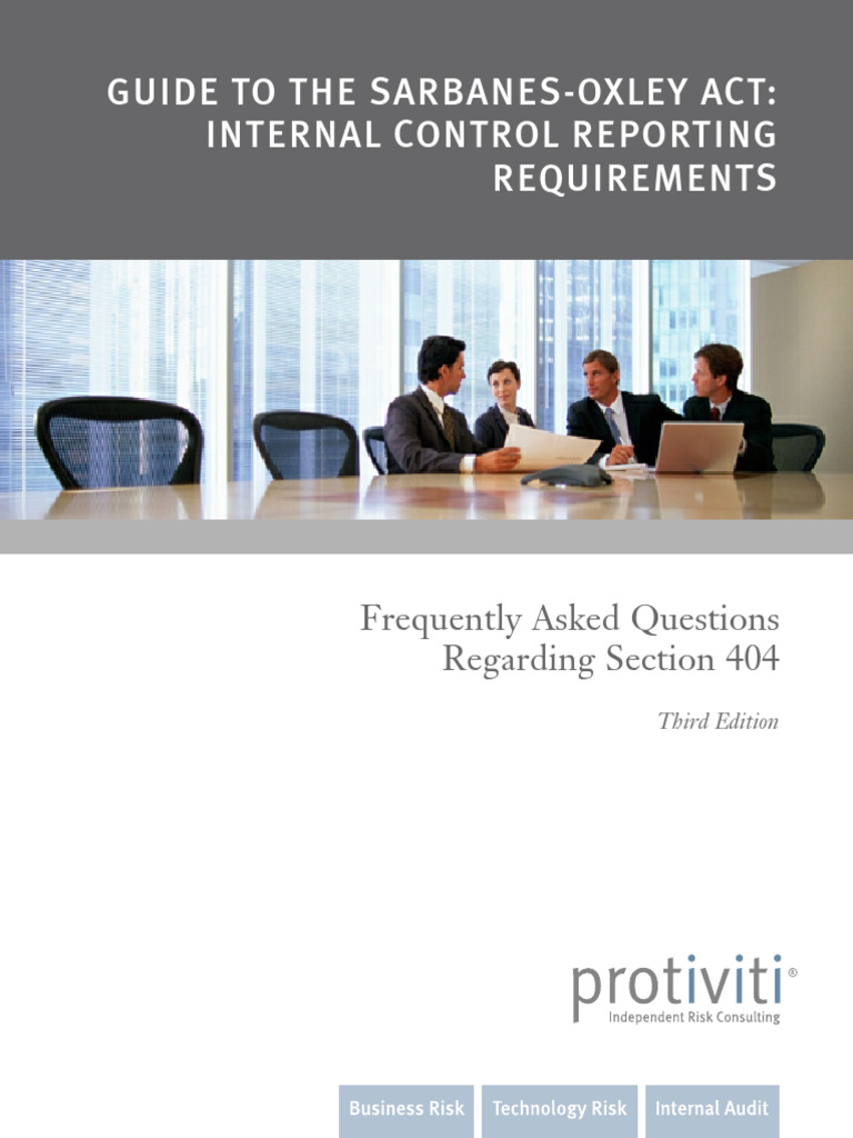 Section404FAQsUpdate | PDF | Sarbanes–Oxley Act | Internal Control