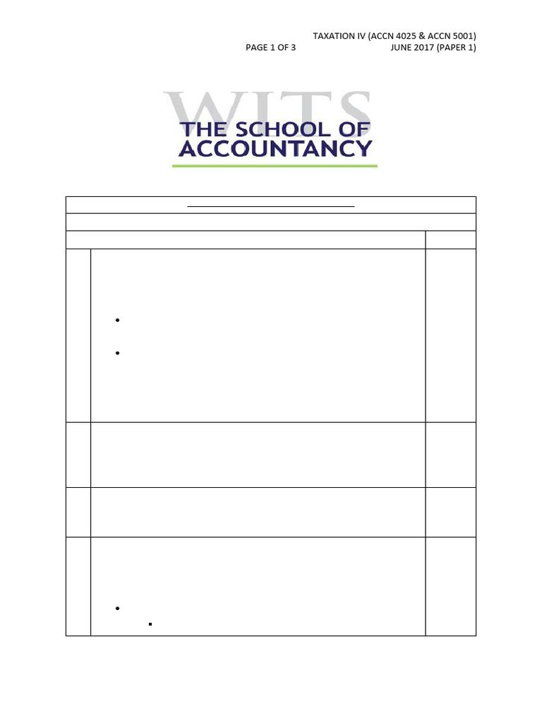 WITS June 2017 (PAPER 1) Required | PDF | Taxes | Value Added Tax