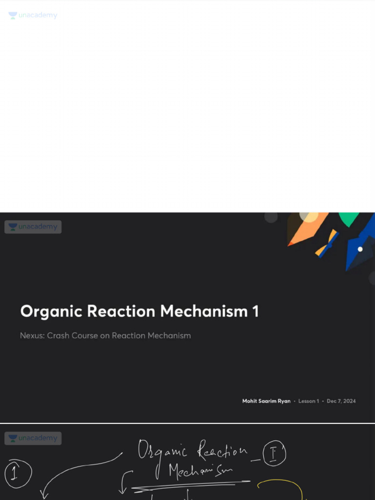 Organic Reaction Mechanism 1 With Anno | PDF