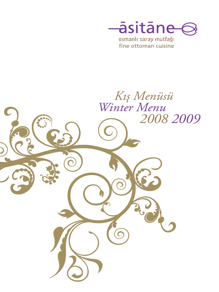 Asitane Kis Menu20082009 | PDF