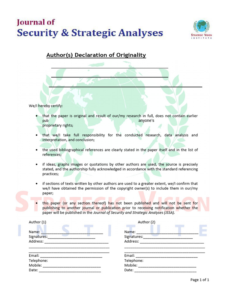 Author-Originality-Declaration-Form | PDF | Copyright Law ...