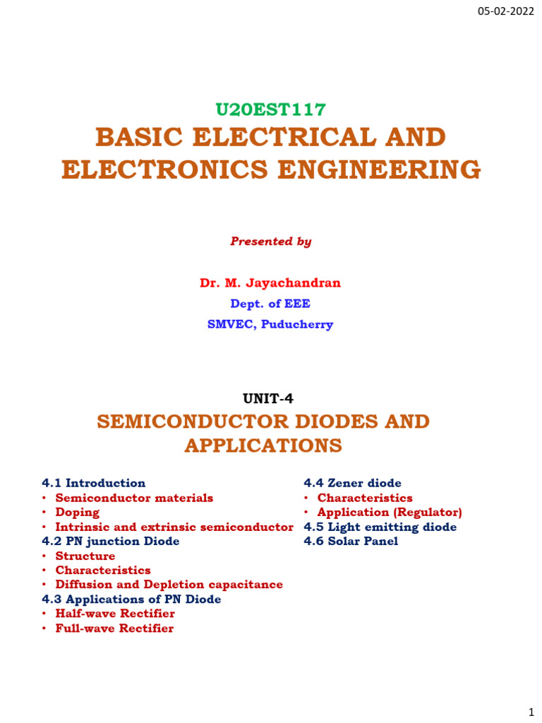 BEEE Mech Unit-4 | PDF
