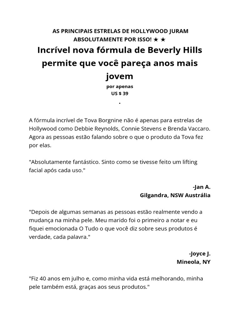 Análise - Gary Halbert - TOP HOLLYWOOD STARS ABSOLUTELY SWEAR BY IT | PDF