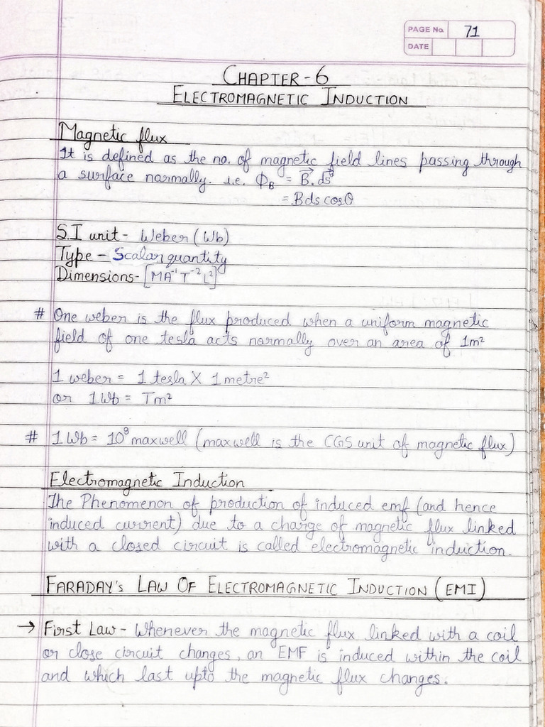 Ch-6, Electromagnetic Induction | PDF