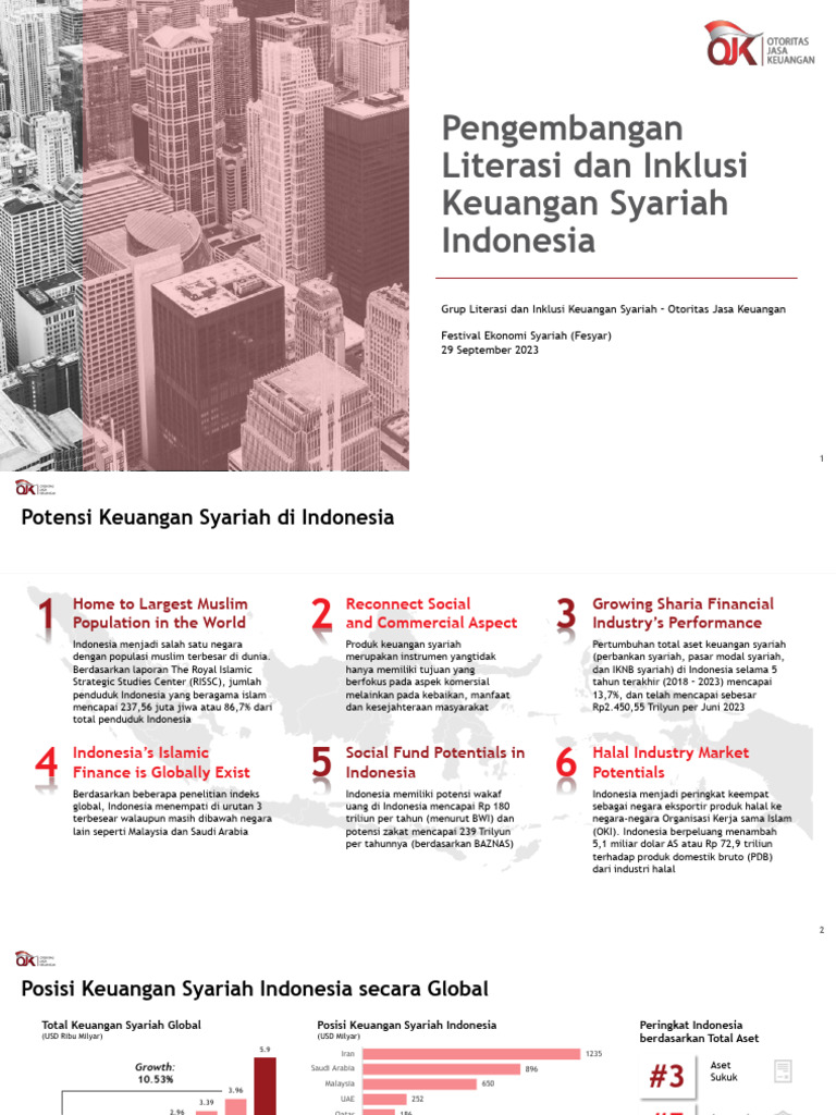 Materi Seminar 1 FESyar 2023 - OJK | PDF