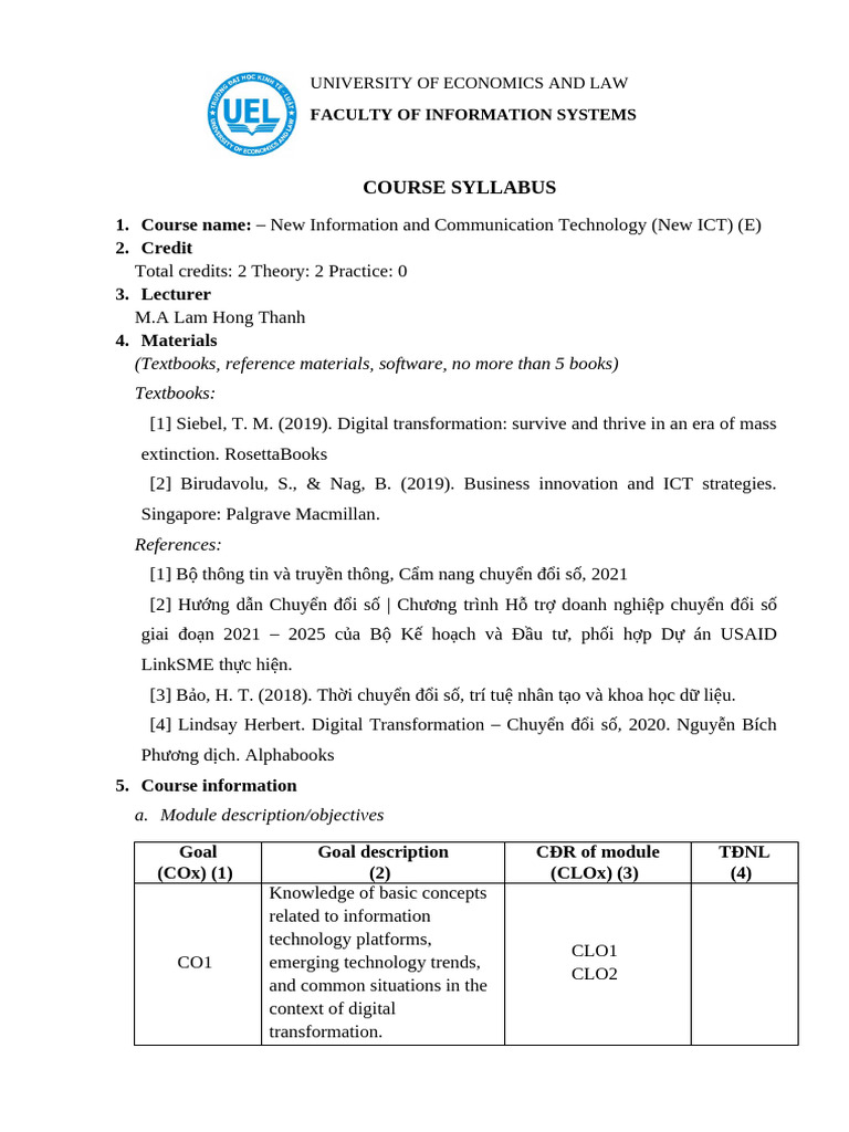 Syllabus General NewICT EN 2024 | PDF | Cognition | Science