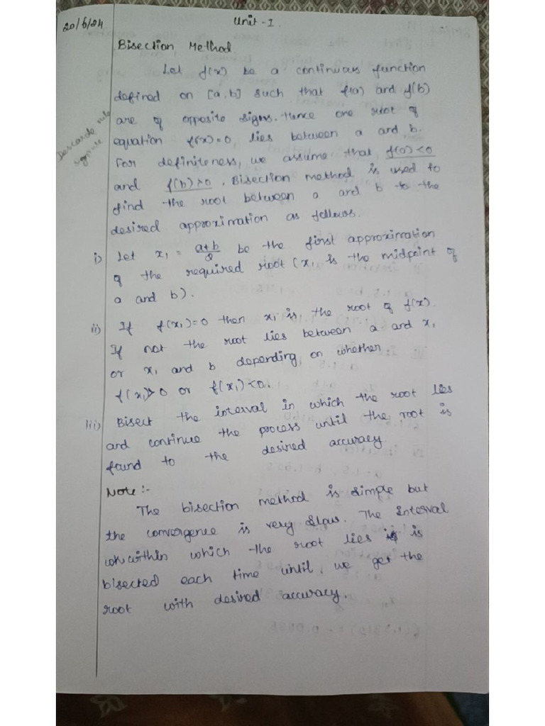 Numerical Methods Unit-1 | PDF