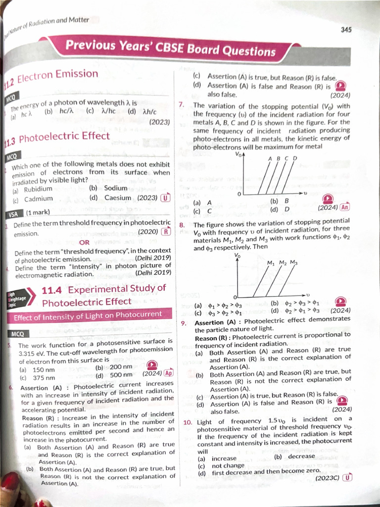 Previous Years' CBSE Board Questions | PDF