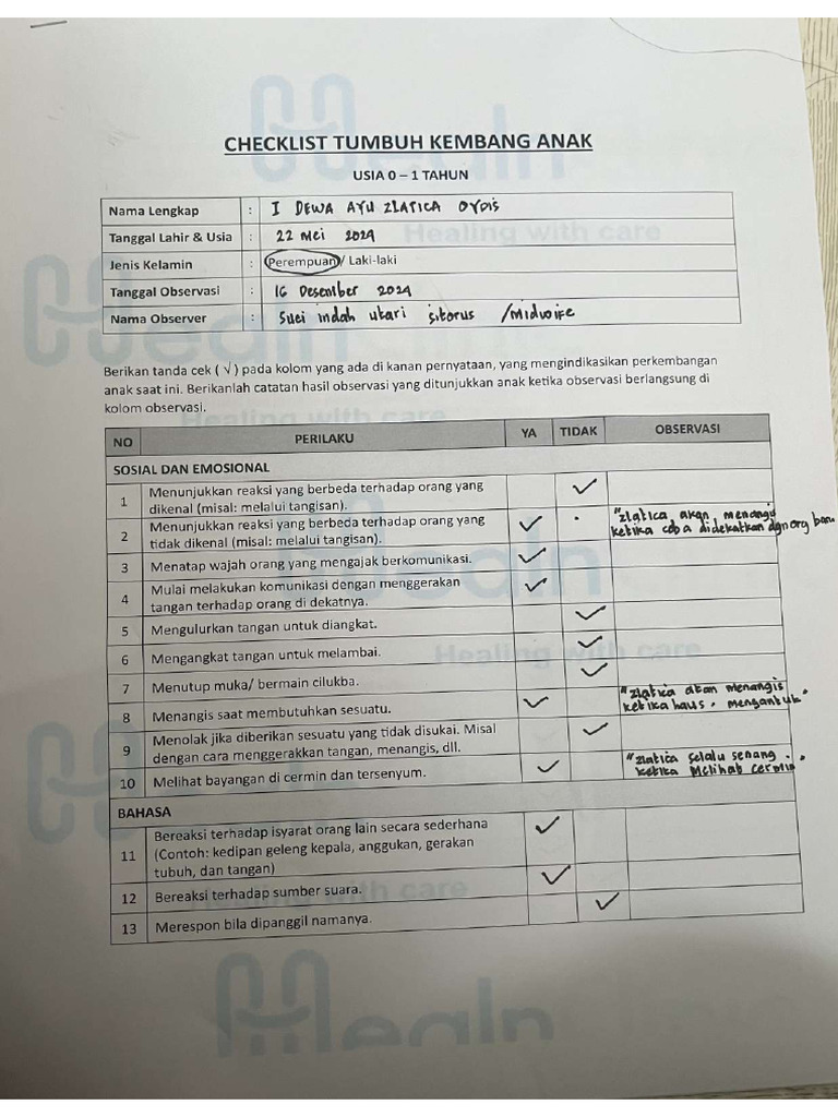 Tumbuh Kembang Zlatica | PDF