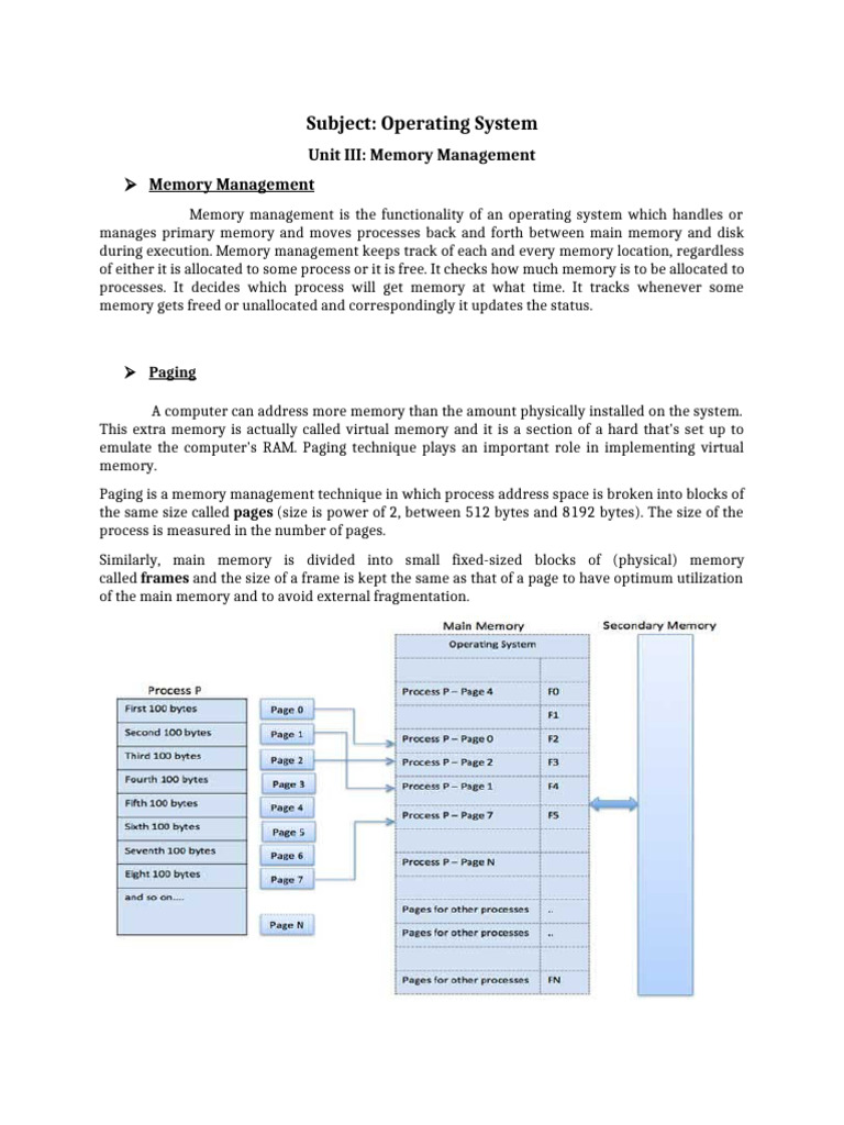 unit 3 OS | PDF | Process (Computing) | Computer Data Storage